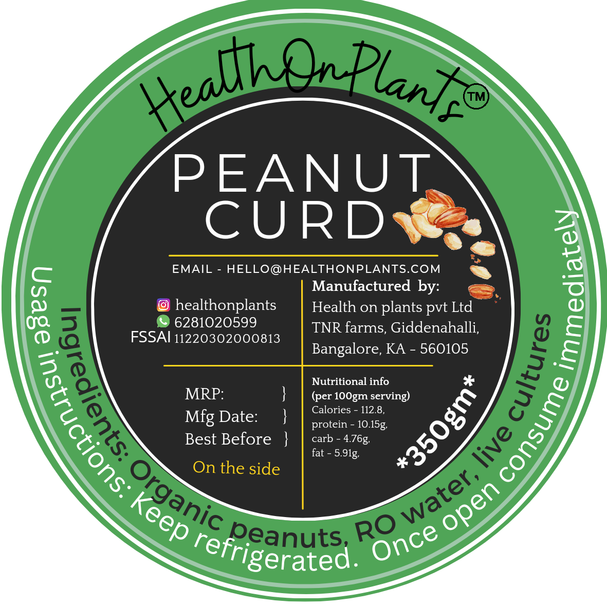 Peanut curd - Handcrafted - Vegan- High Protein- Bangalore Delivery ...